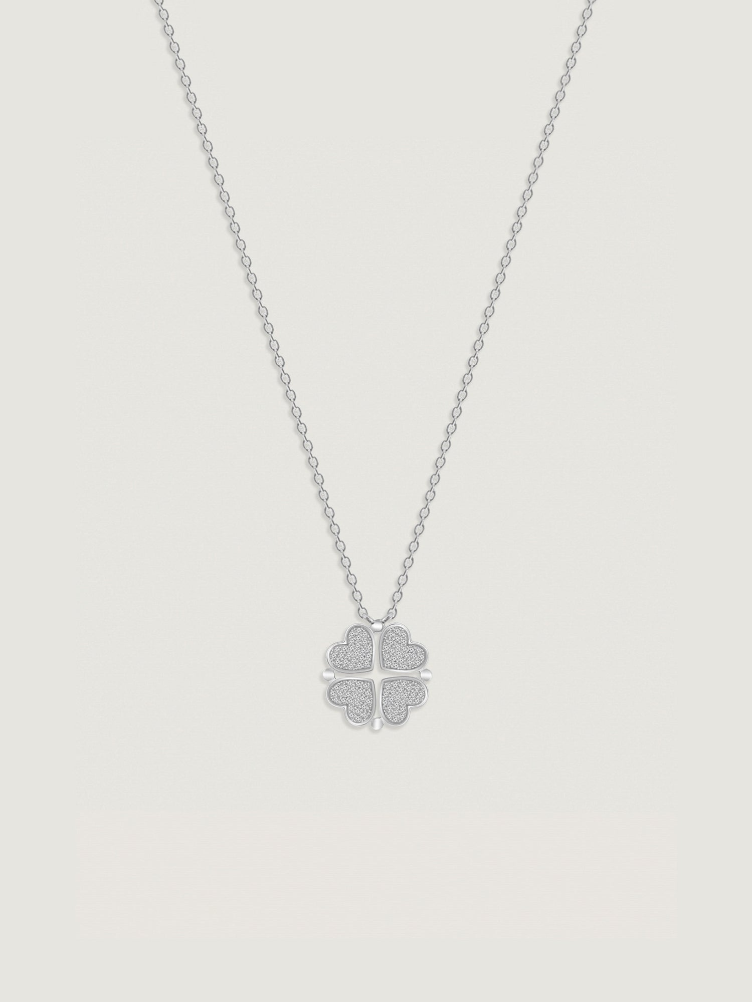 Marilyn Monroe Convertible Heart Clover Necklace | Diamonbliss